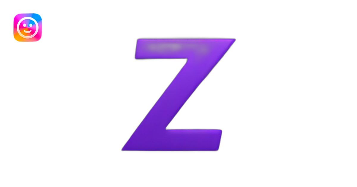 Purple Z logo emoji | AI Emoji Generator