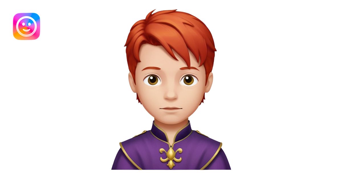 Child prince red hair emoji | AI Emoji Generator