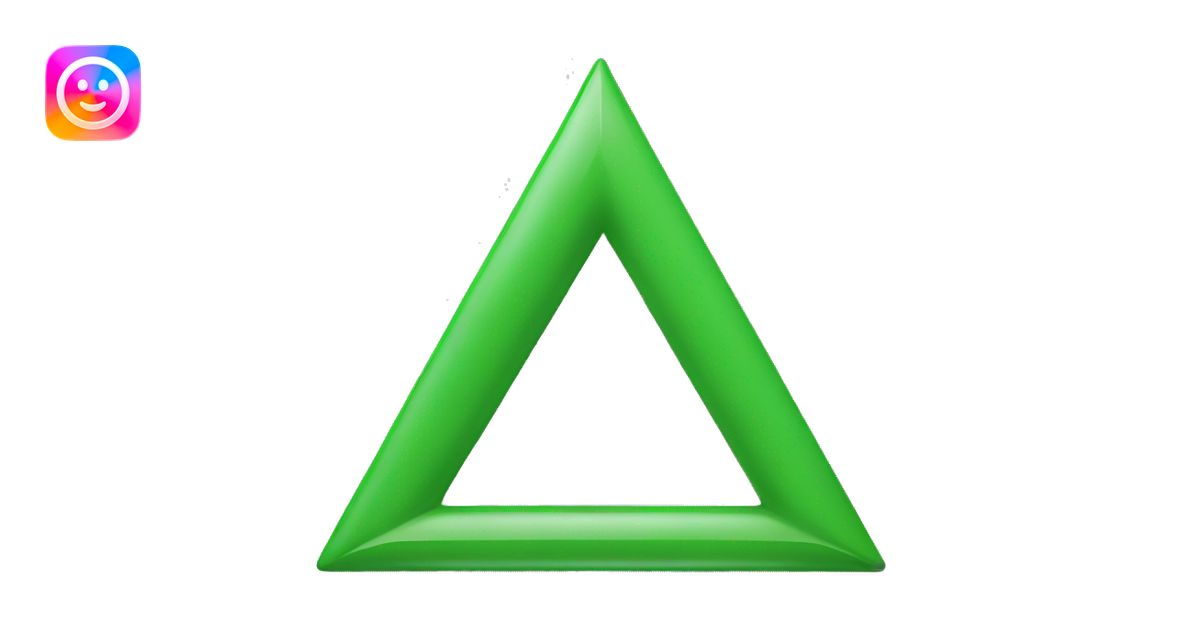 green pointed up triangle emoji emoji | AI Emoji Generator