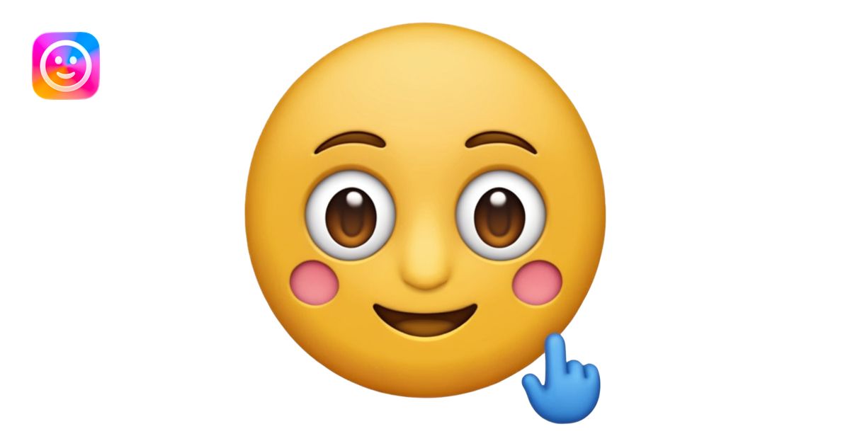 emoji cu un pupic albastru emoji | AI Emoji Generator