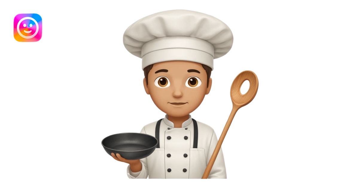 a chef is holding a pan emoji | AI Emoji Generator