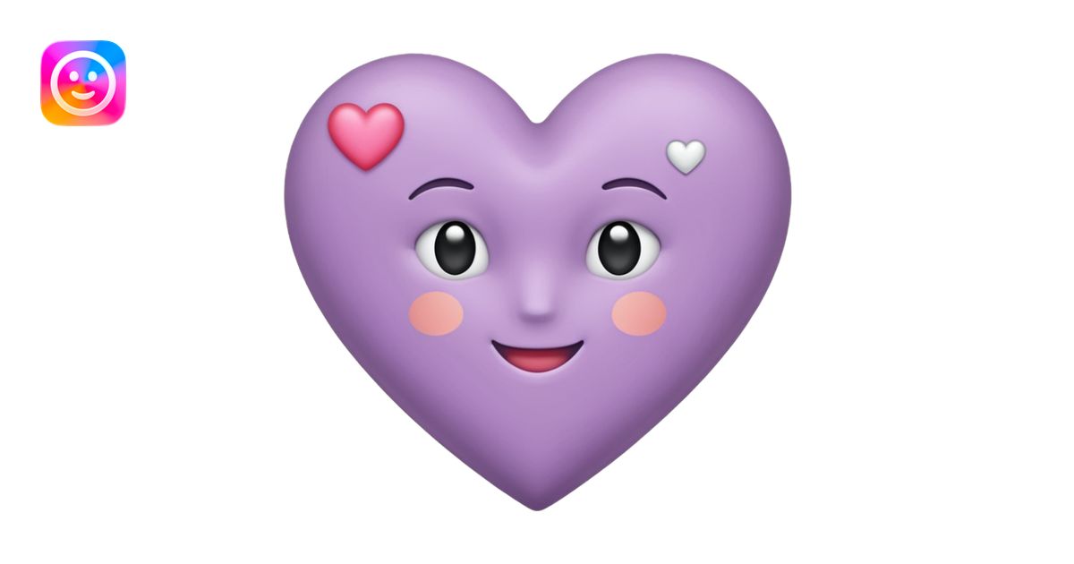 Cœur mauve clair emoji | AI Emoji Generator