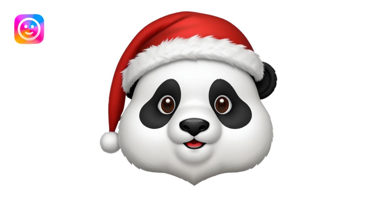 Panda in santa hat emoji | AI Emoji Generator