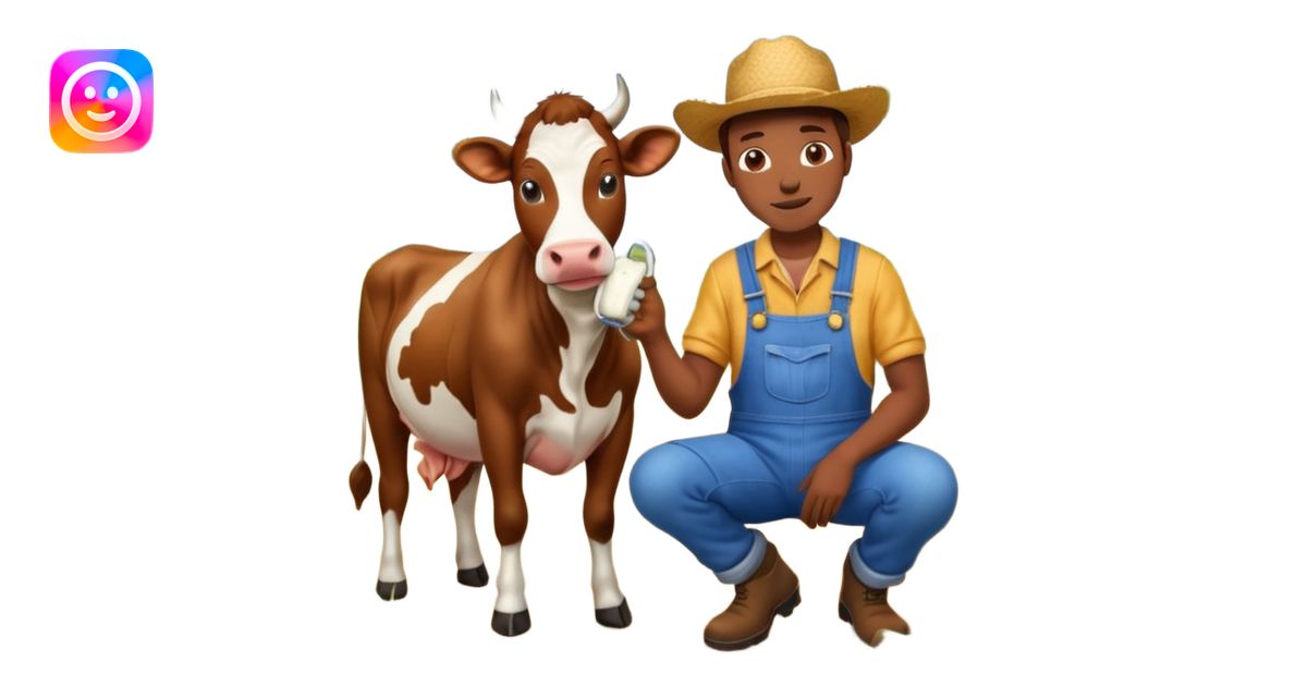 milking cows emoji | AI Emoji Generator