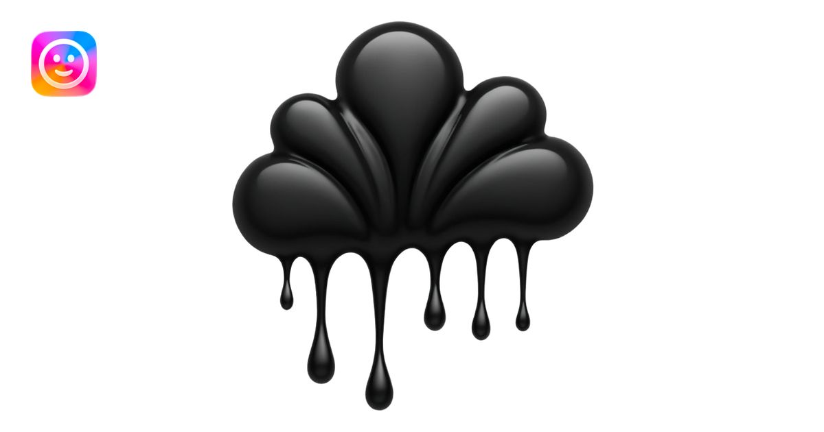 Spilled Ink Blot emoji | AI Emoji Generator