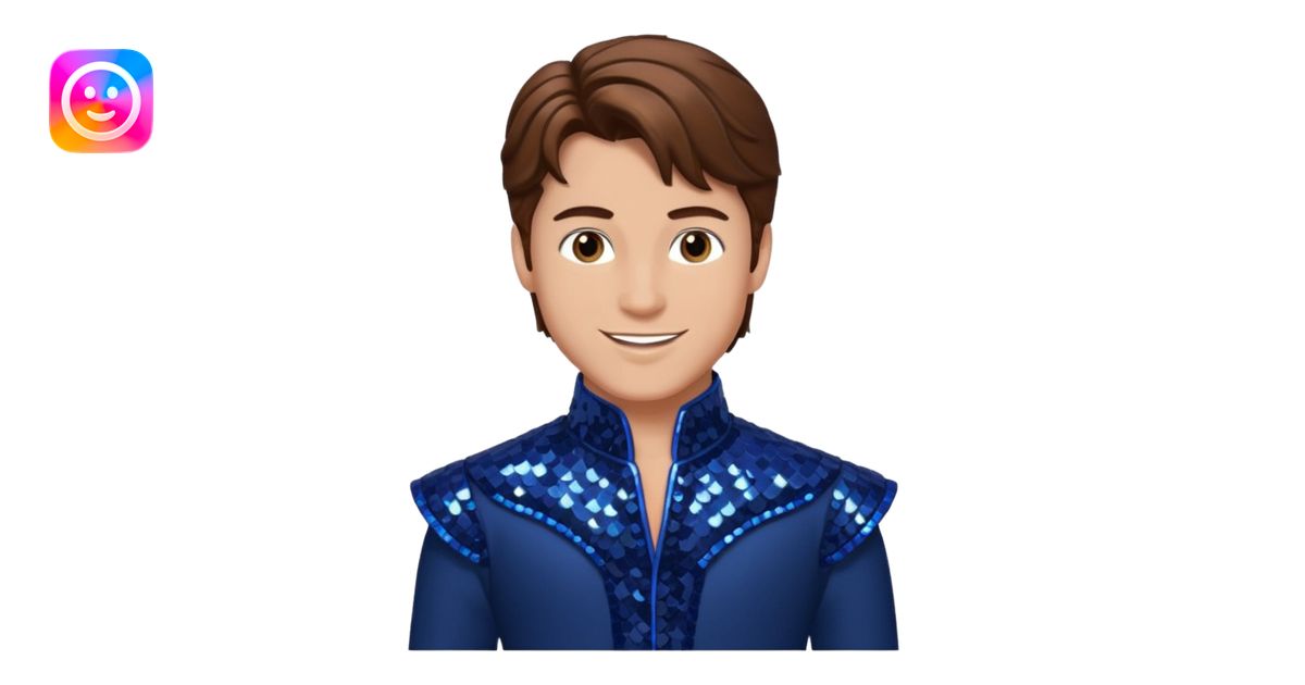 Prince Fiyero from the Wizard of Oz with brown hair, dark blue sequin ...