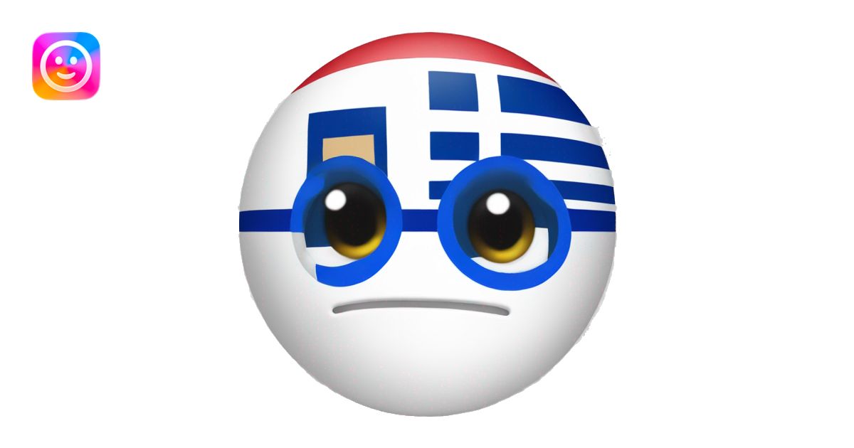 Greece CountryBall emoji | AI Emoji Generator