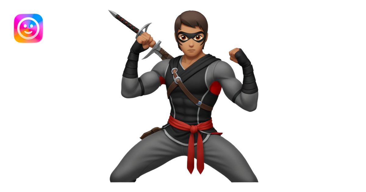 assassin male pose emoji | AI Emoji Generator