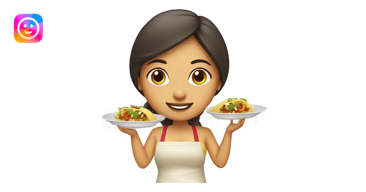 Mexican woman cooking tacos emoji | AI Emoji Generator