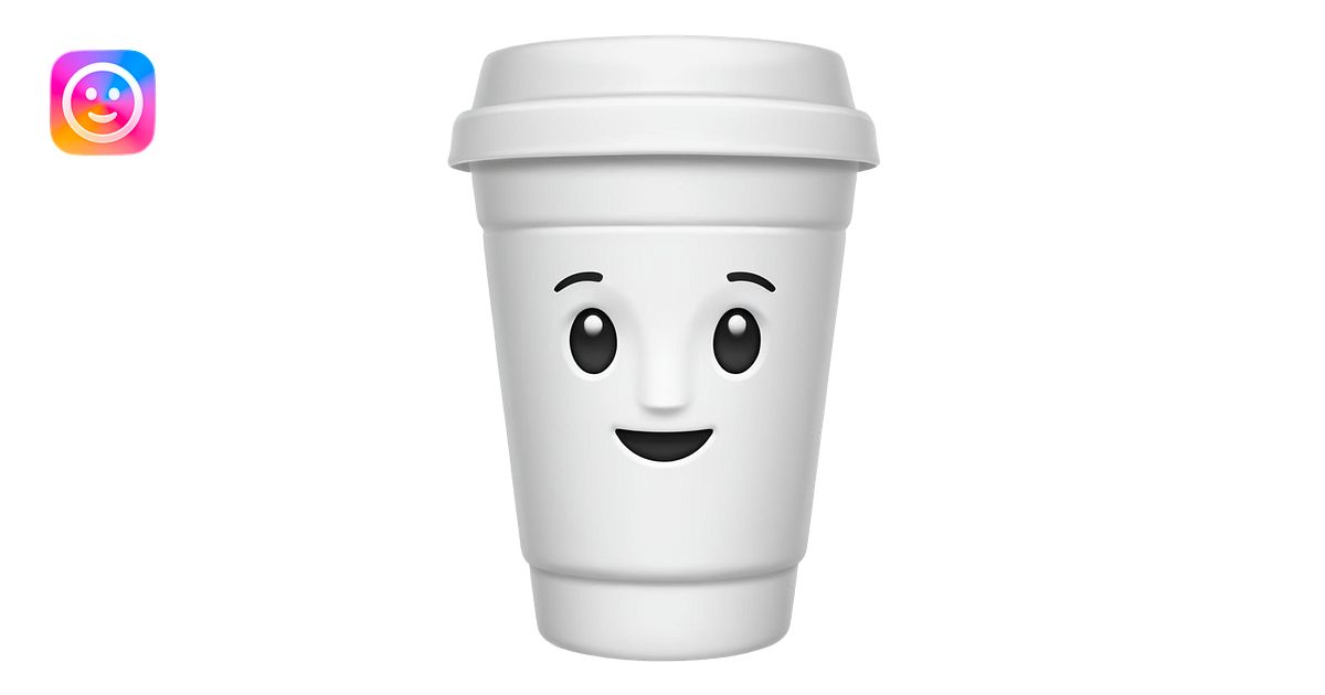 styrofoam cup no lid double cup emoji | AI Emoji Generator
