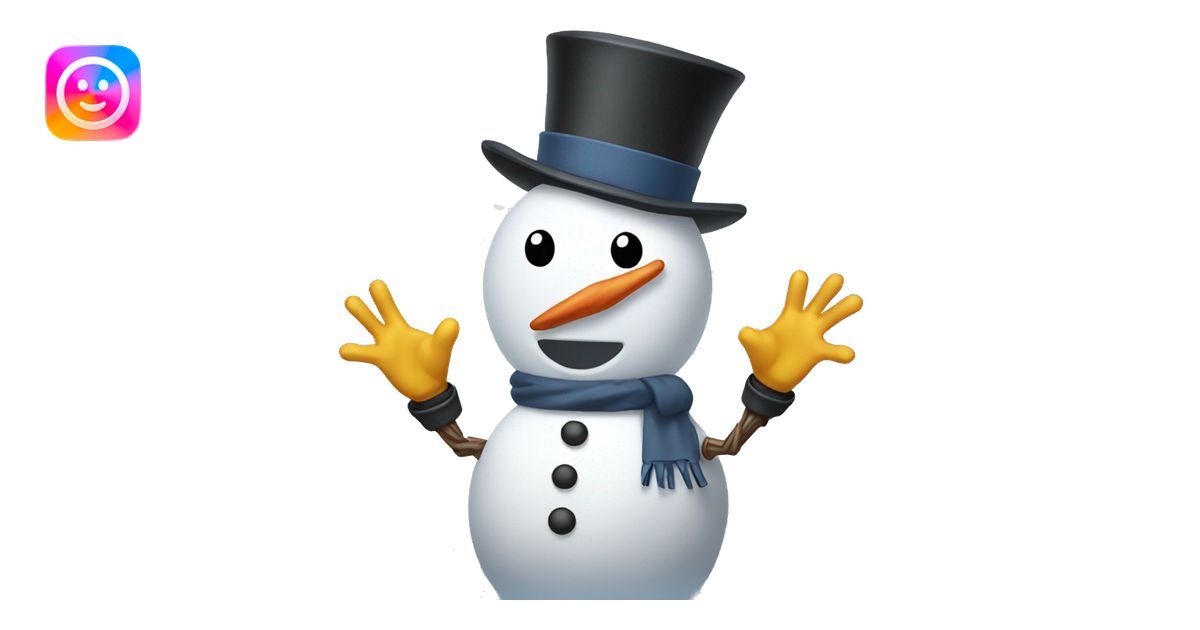 snowman with lightning bolt hands emoji | AI Emoji Generator