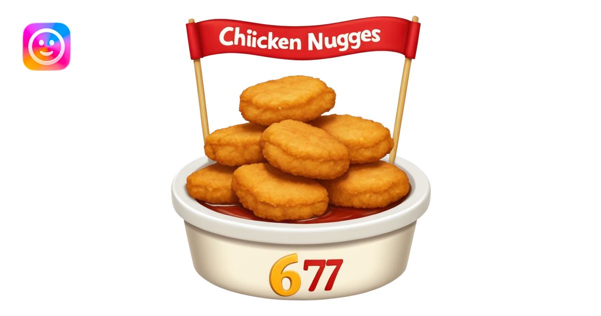 Chicken nuggets coming to life and doing 67 emoji | AI Emoji Generator