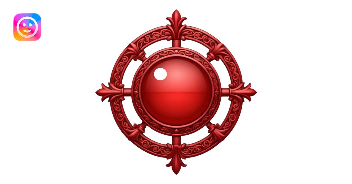 Symbol of sacrifice in berserk in red colour emoji | AI Emoji Generator