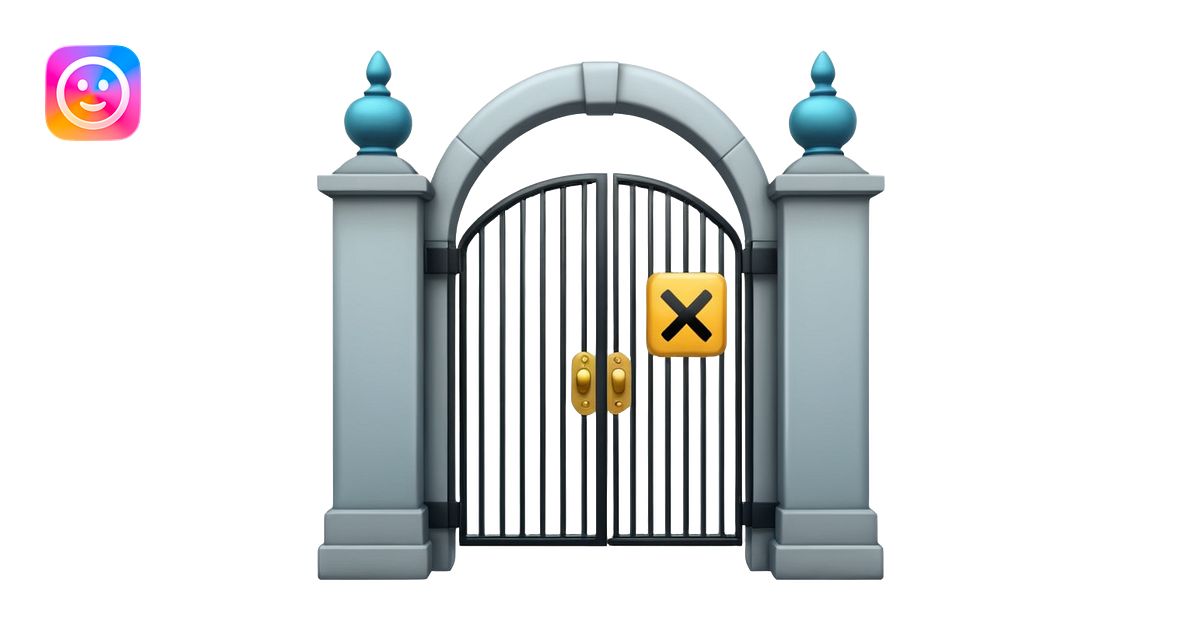 entry and exit through the gate emoji | AI Emoji Generator