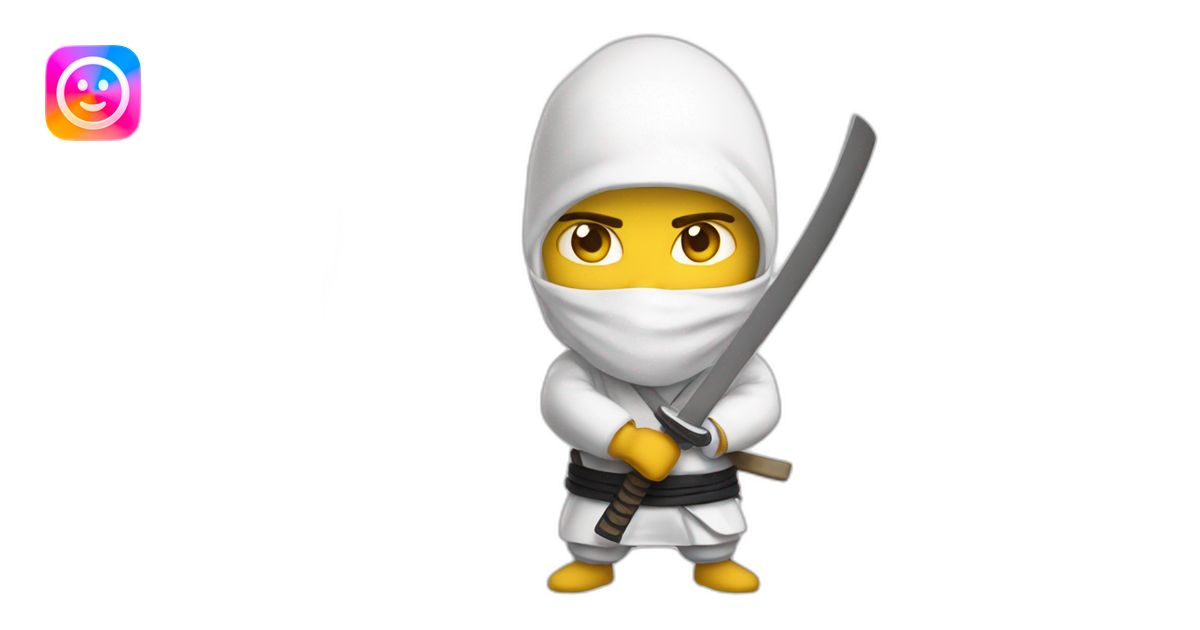 Ninja Blanco peleando emoji | AI Emoji Generator