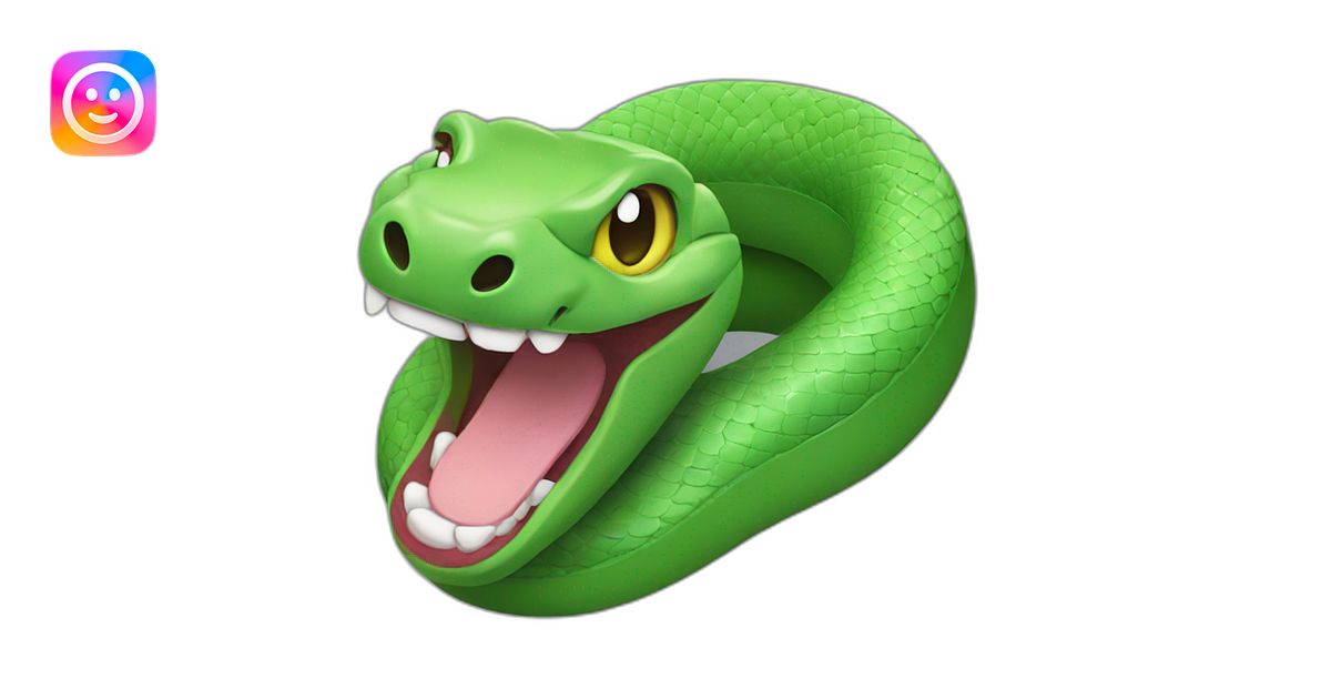 laughing green snake emoji | AI Emoji Generator