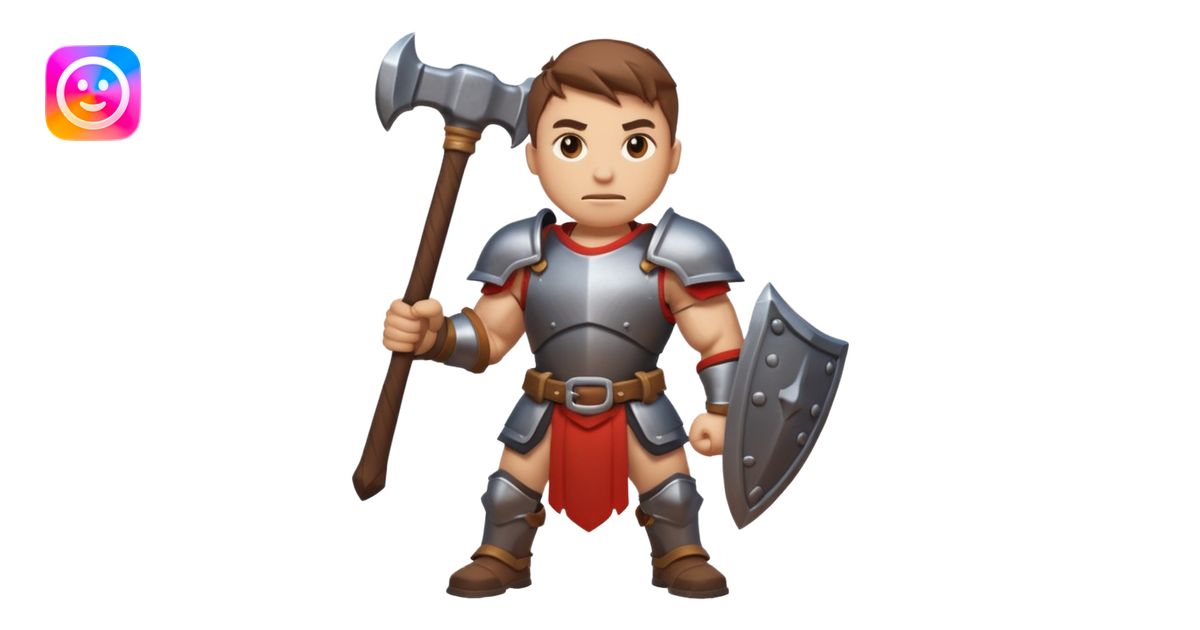 An emoji representing the "ironman challenge" for an Albion Online ...