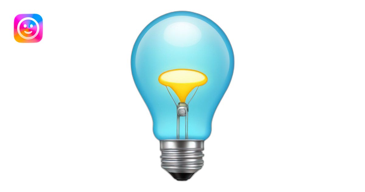Newborn fitting light bulb emoji | AI Emoji Generator