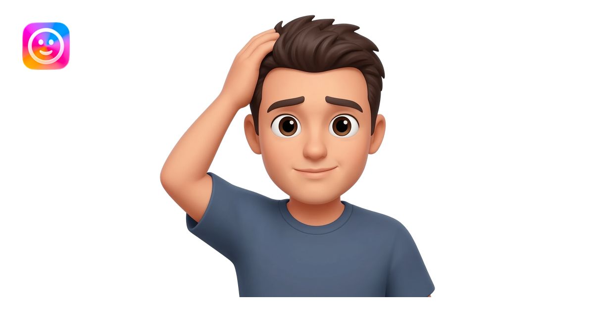 Scratching head emoji | AI Emoji Generator