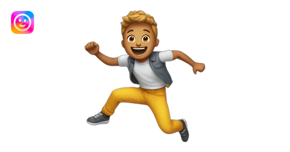 Jumping happy emoji | AI Emoji Generator