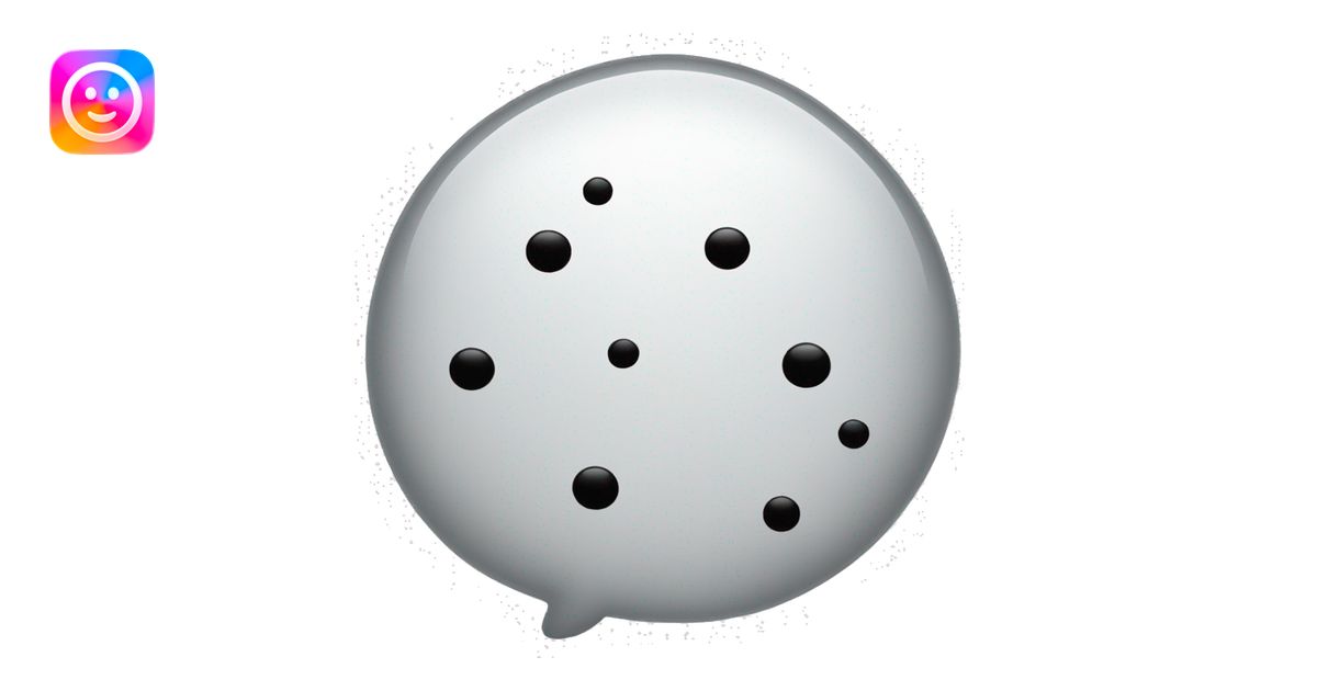 message bubble with 3 black dots emoji | AI Emoji Generator