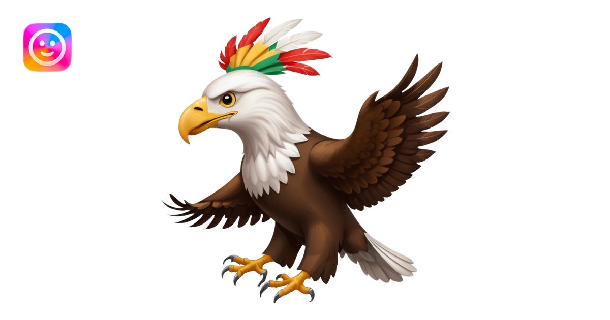 an eagle with its back turned and the Kurdistan flag on its back emoji ...