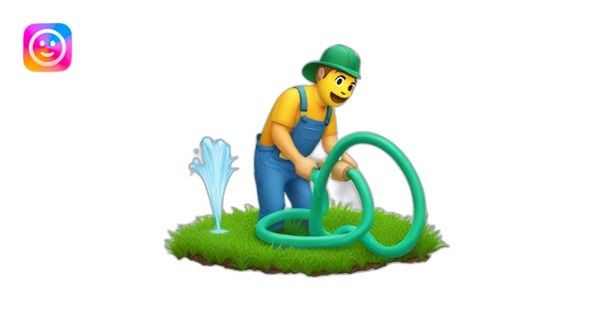 Lawn watering hose emoji | AI Emoji Generator