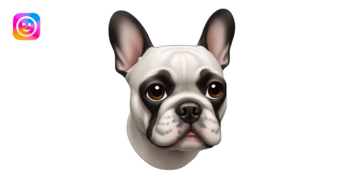 Dark french bulldog emoji | AI Emoji Generator