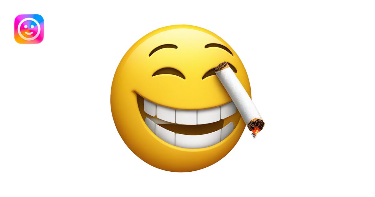 Smiley Face with cigarette emoji | AI Emoji Generator