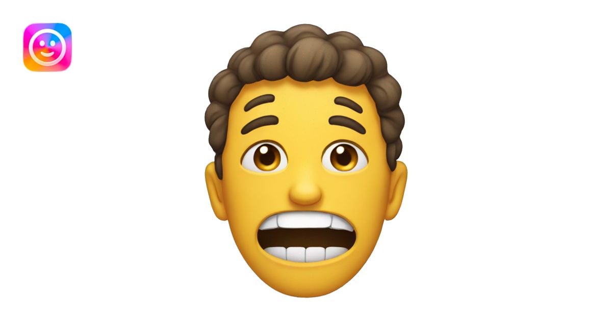 half laugh half cry emoji | AI Emoji Generator