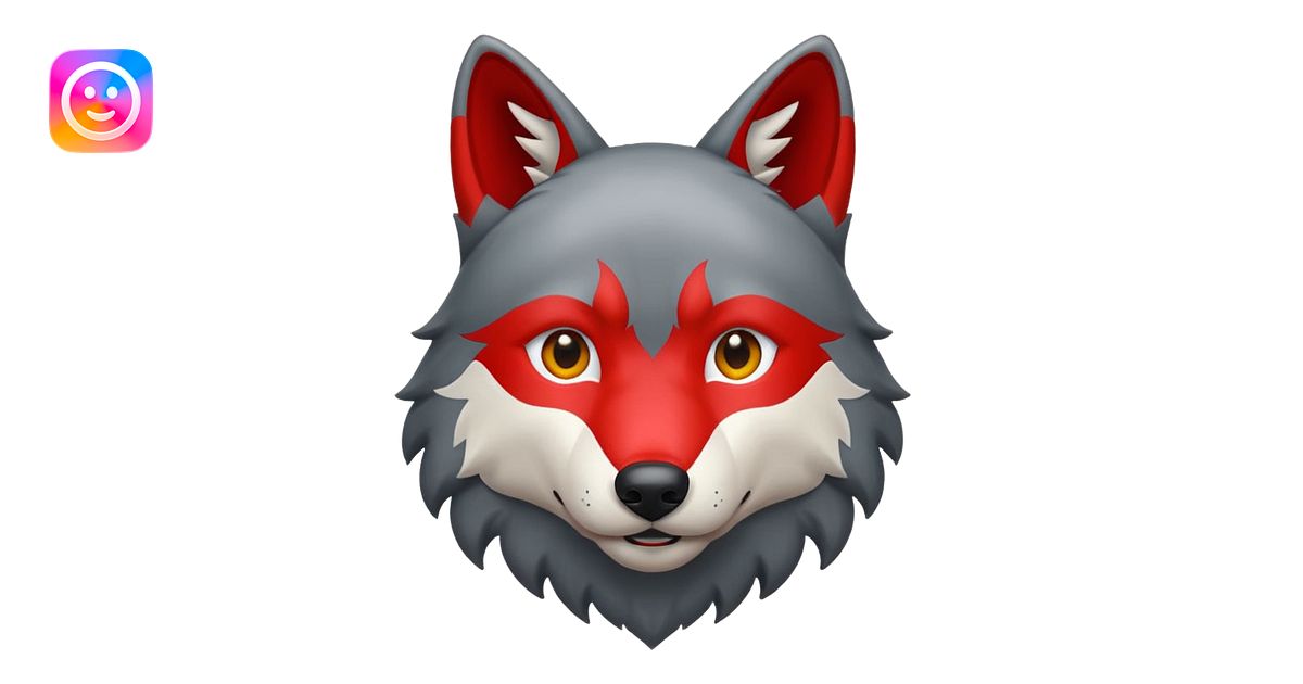 Wolf red emoji | AI Emoji Generator