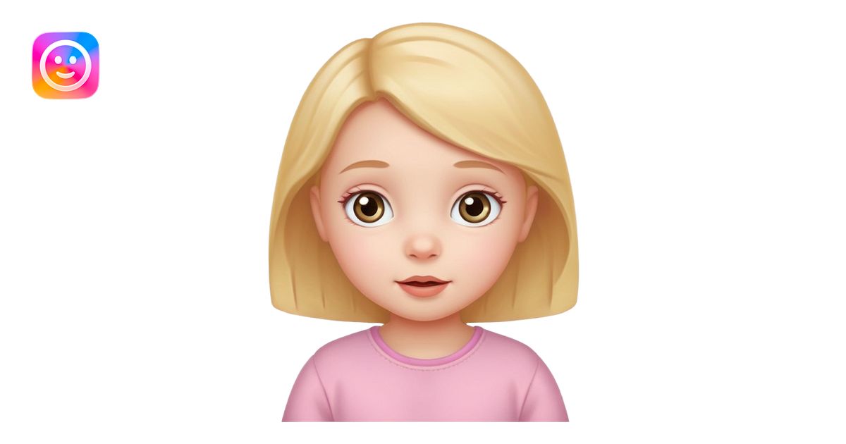 CUTE BABY GIRL emoji | AI Emoji Generator