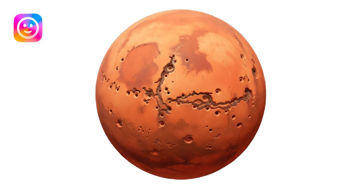 Mars as a round planet emoji | AI Emoji Generator