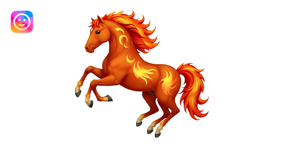 red fire horse emoji | AI Emoji Generator