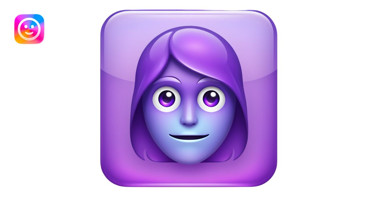 glitter cian and purple phantom emoji | AI Emoji Generator