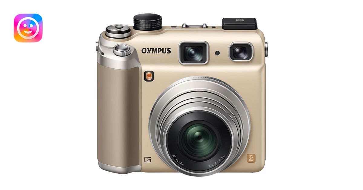 Hyper-simplified Olympus Superzoom 70G camera, grayish-beige color ...