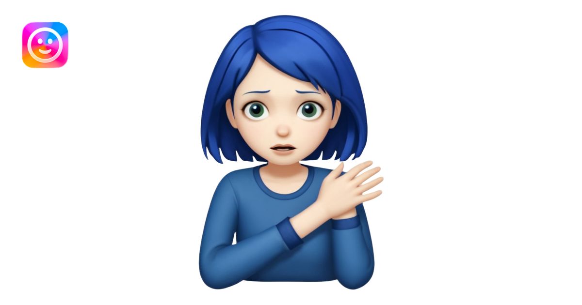 Coraline strangling herself emoji | AI Emoji Generator