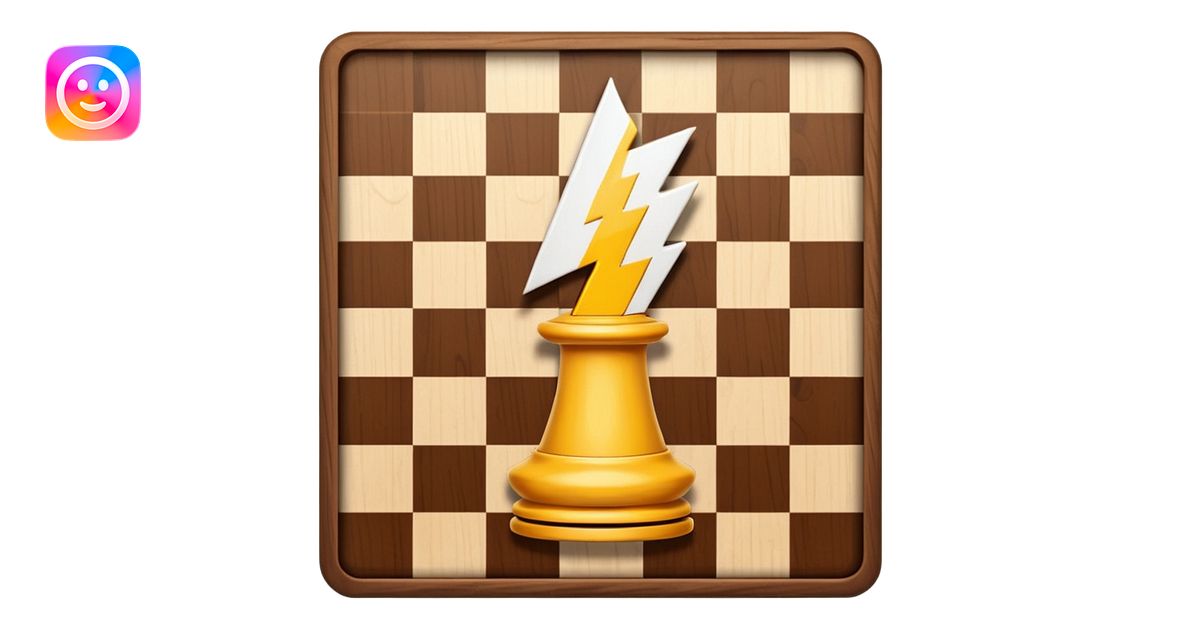 a lightning bolt on a chess board emoji | AI Emoji Generator