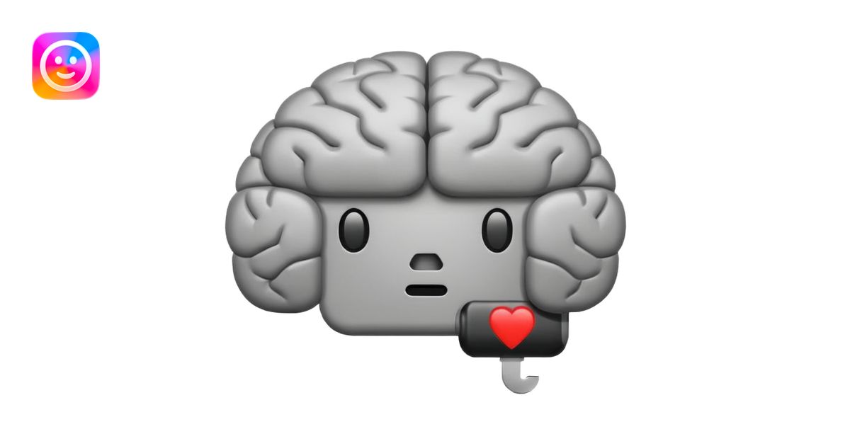 brain emoji with a low battery logo emoji | AI Emoji Generator