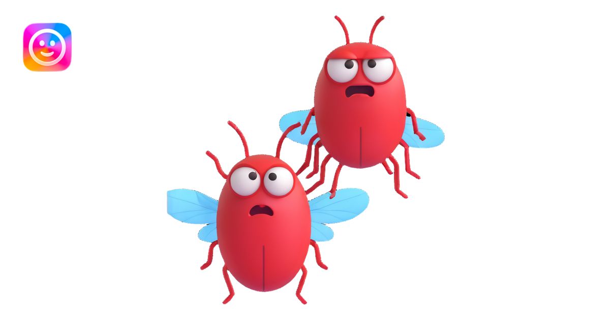 a fly on the window and angry man emoji | AI Emoji Generator