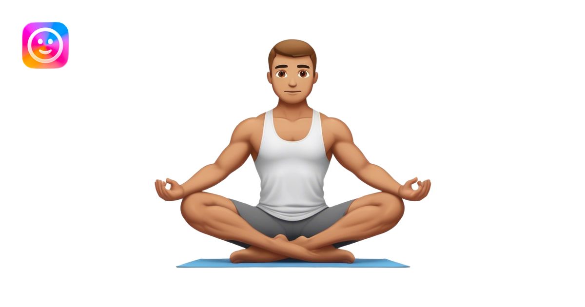 buff man yoga pose emoji | AI Emoji Generator