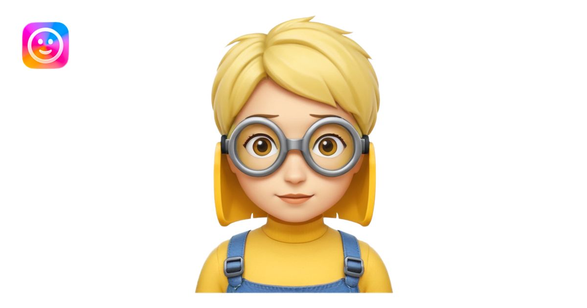 Minion emoji with a round head like normal emojis and a smurk like this ...