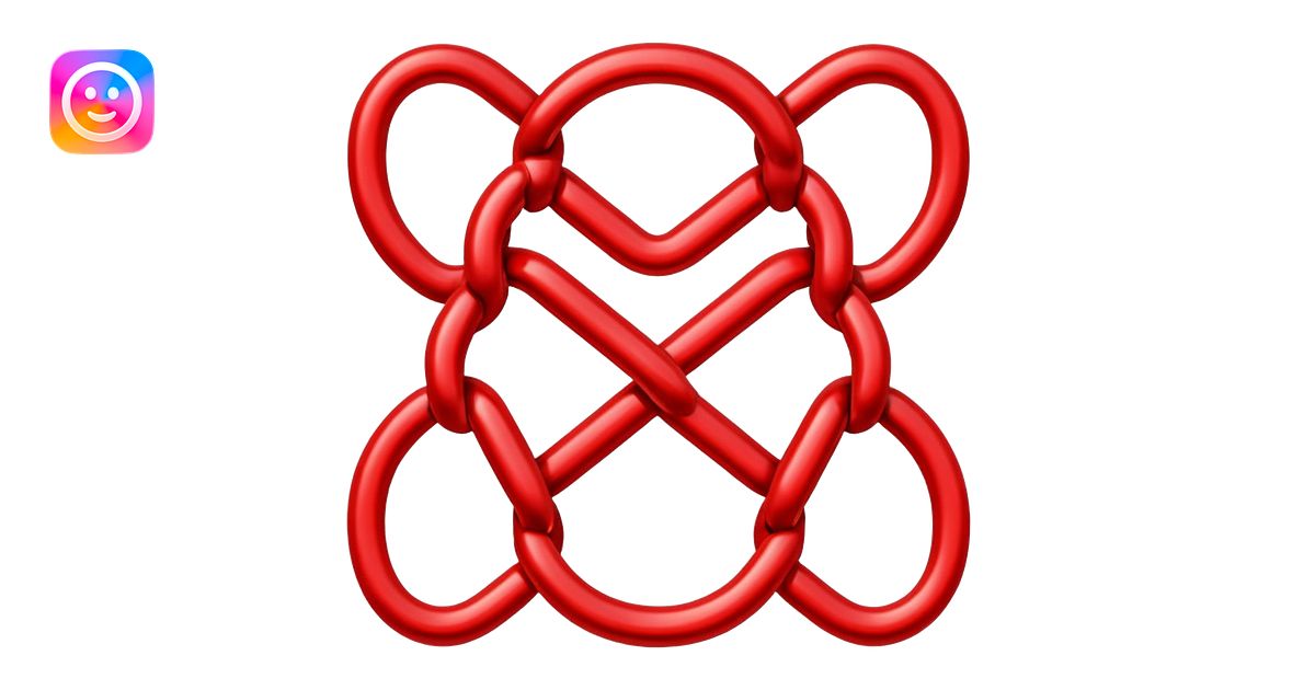 Red chain link logo emoji | AI Emoji Generator