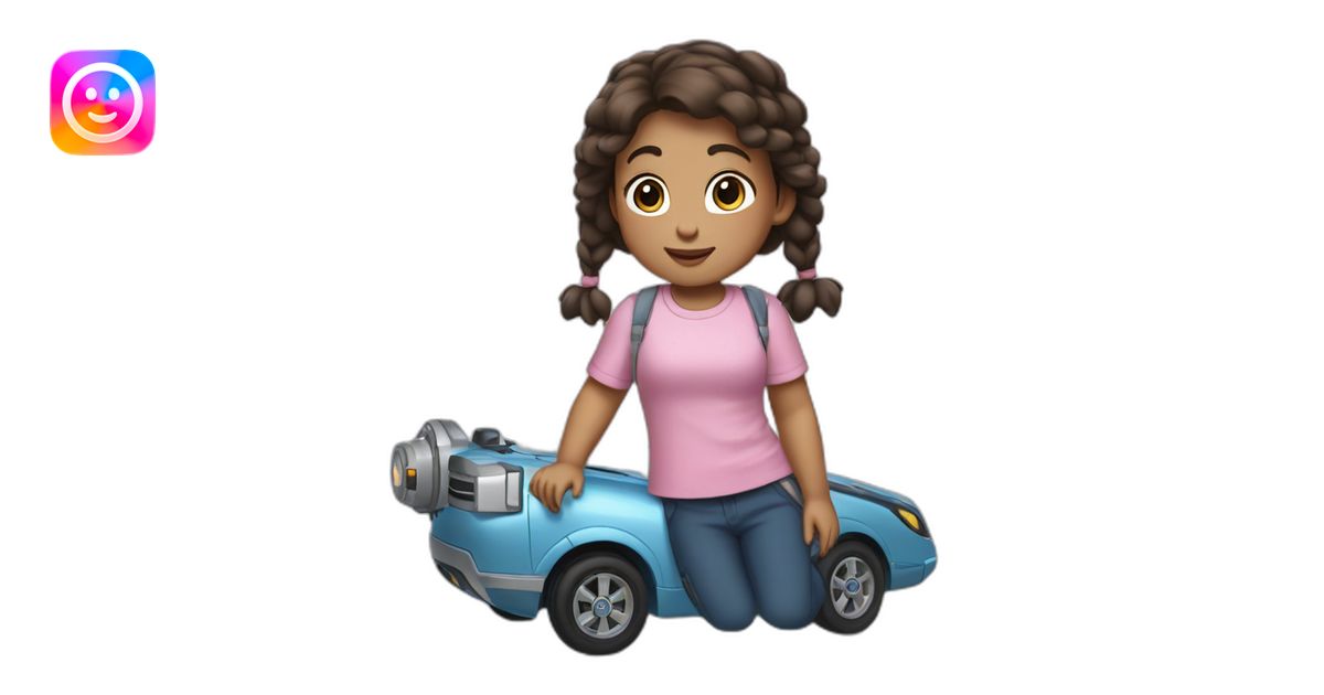 Elaina holding robocar poli roy emoji | AI Emoji Generator