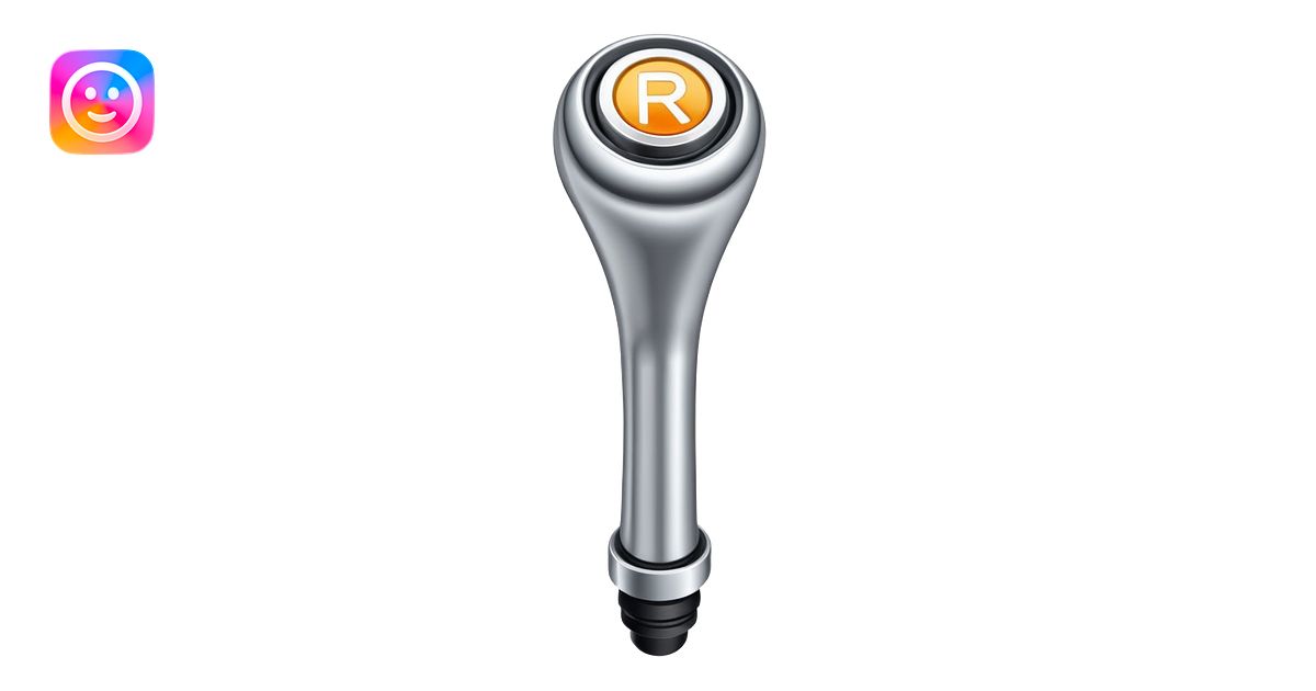 car gear shift stick with R for reverse highlighted emoji | AI Emoji ...