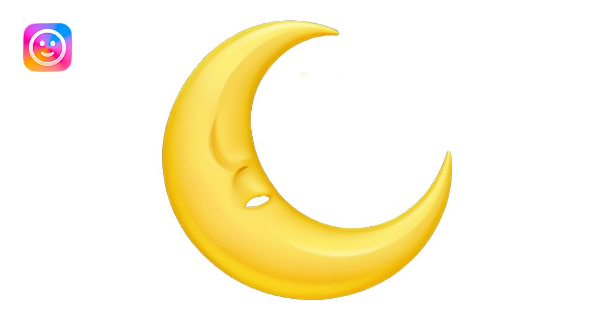 The crescent moon emoji | AI Emoji Generator