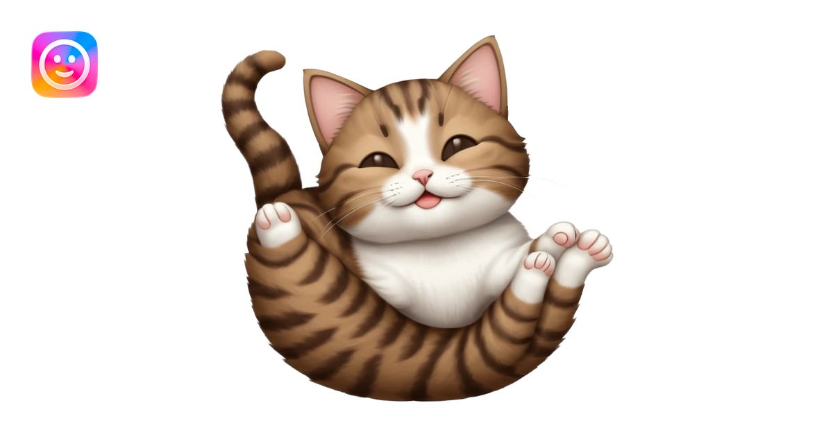 dark brown tabby and white small cat in funny positions upside down ...