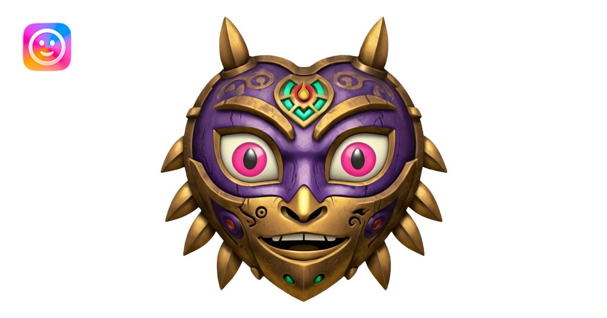 majoras mask mixed with the questioning face emoji | AI Emoji Generator