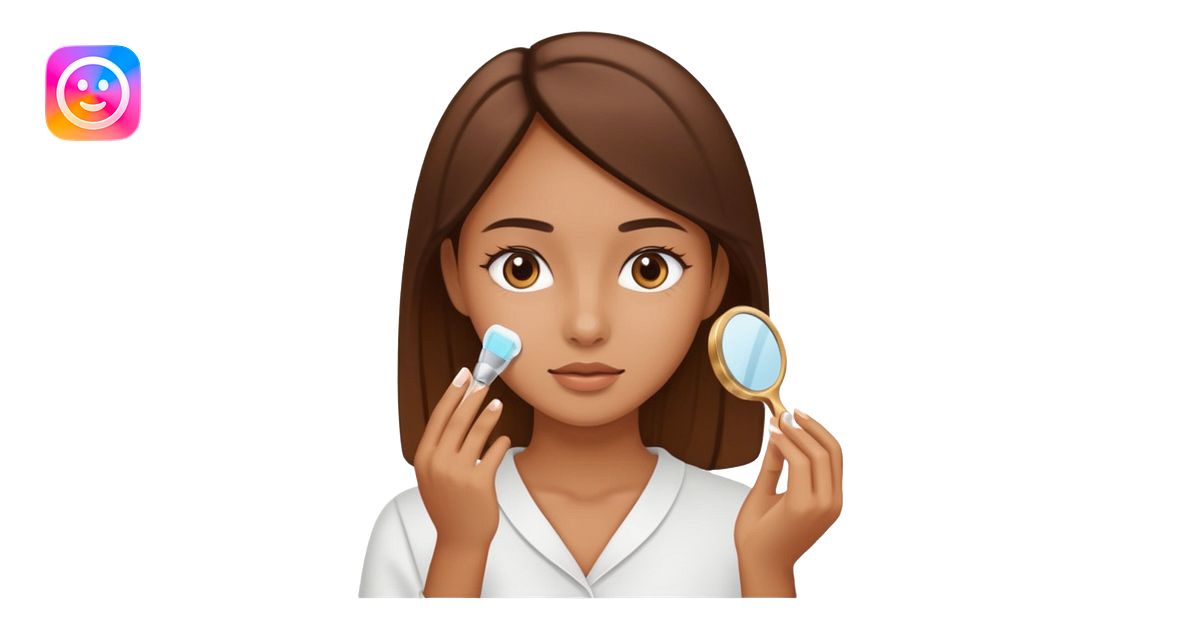 Chica haciendose skincare emoji | AI Emoji Generator