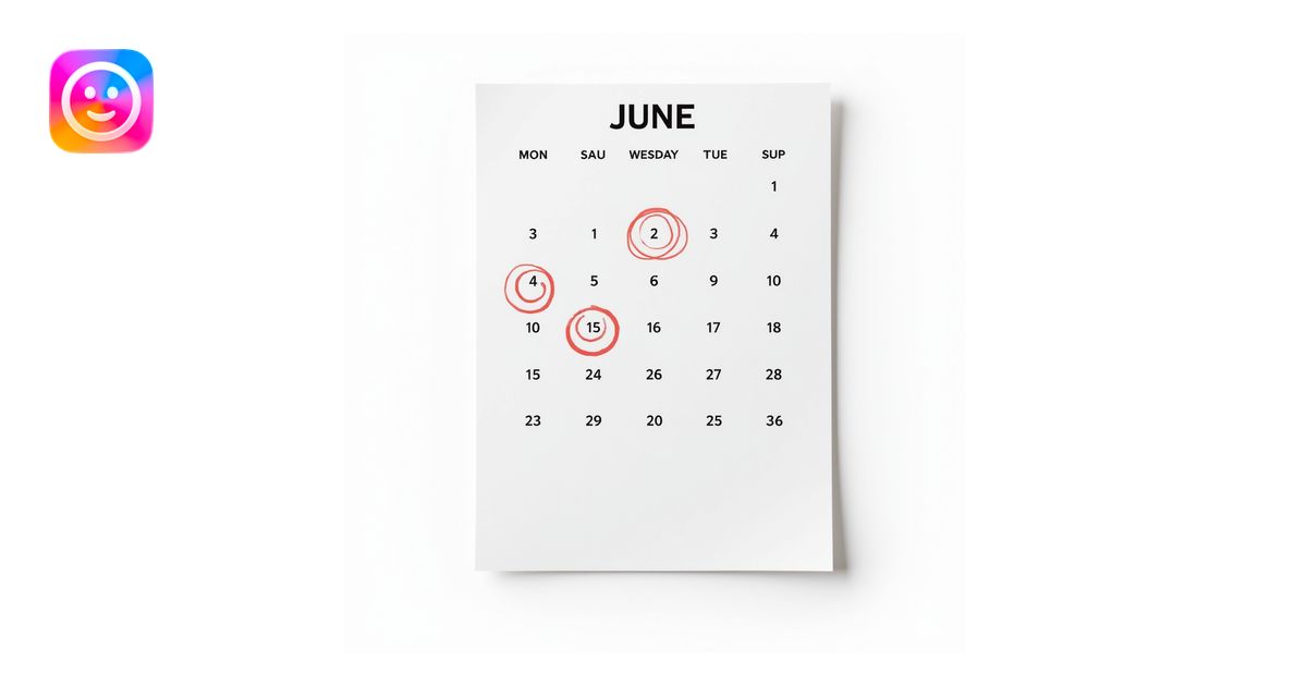 hyperrealistic calendar sheet in 4K, isolated, no background, with days ...